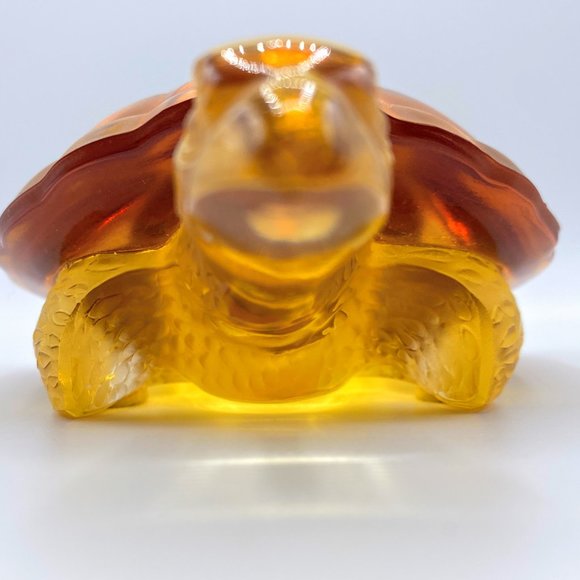 Lalique | Art | Caroline Turtle Light Amber France Art Glass By Lalique ...
